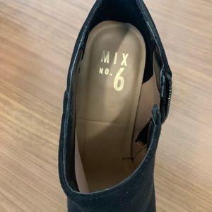 Mix No. 6 | Shoes | Black Suede 4 Inch Booties Size 75 | Poshmark